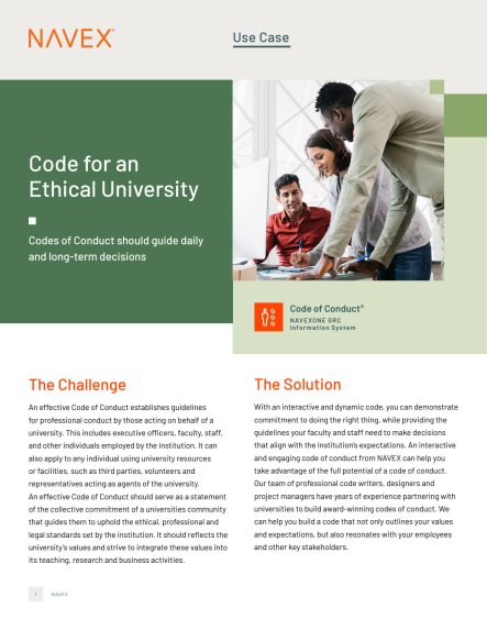 Code for an Ethical University | NAVEX